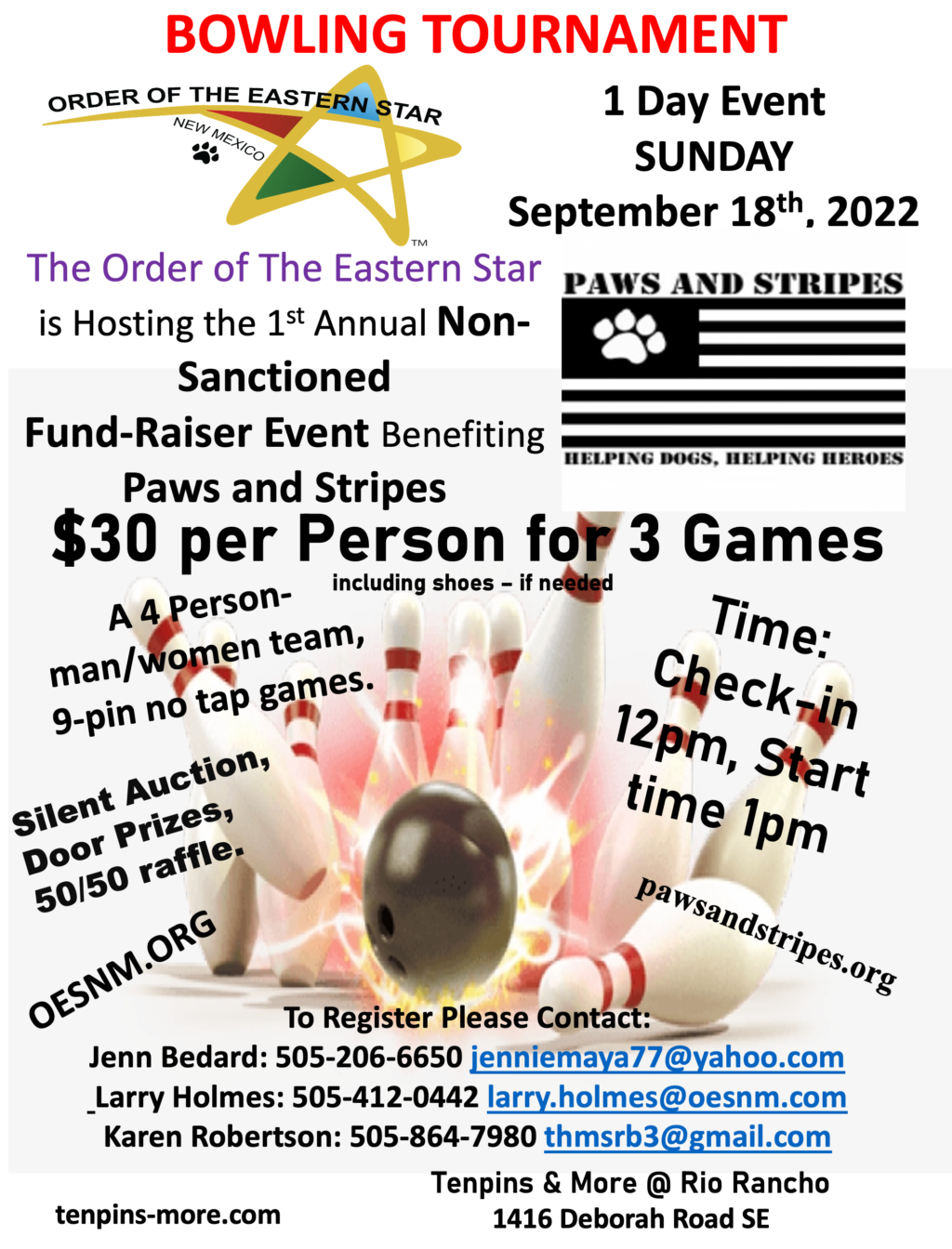 OES Bowling Tournament - International Order of the Rainbow for Girls ...